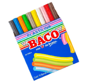 PLASTILINA BACO CON 10 BARRITAS COLORES B1